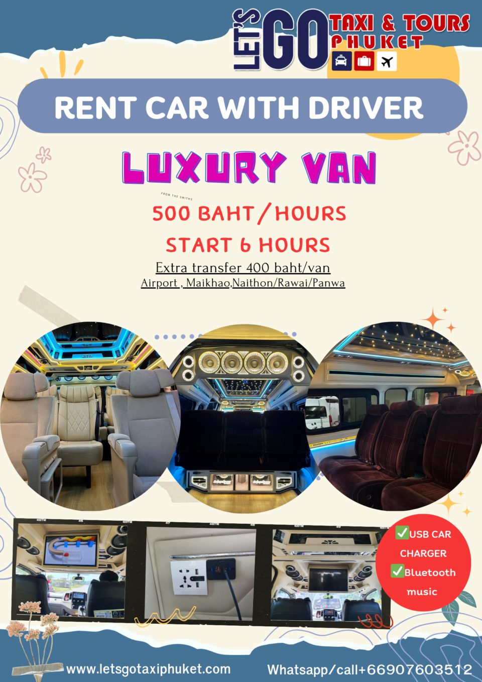 VIP VAN SERVICE - Let's go taxi and tours Phuket